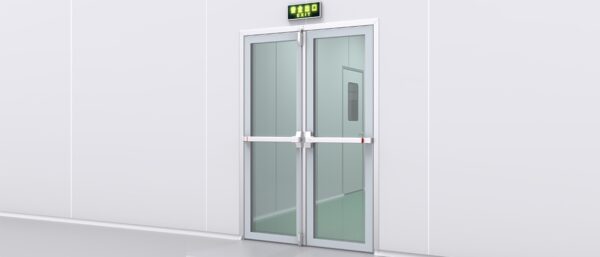 Double-Swing Glass Doors - Modern Laboratory Cleanroom Doors