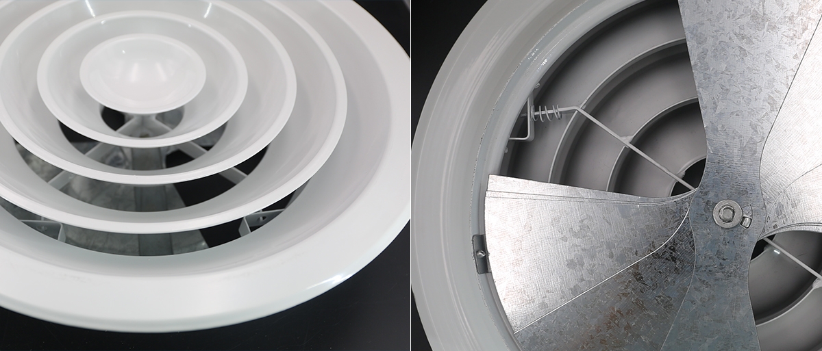 Smart Ceiling Air Diffuser: Dampers Add Full Control