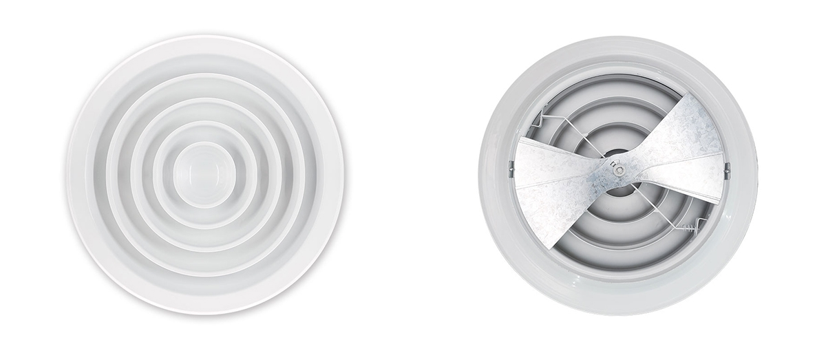 Smart Ceiling Air Diffuser: Dampers Add Full Control